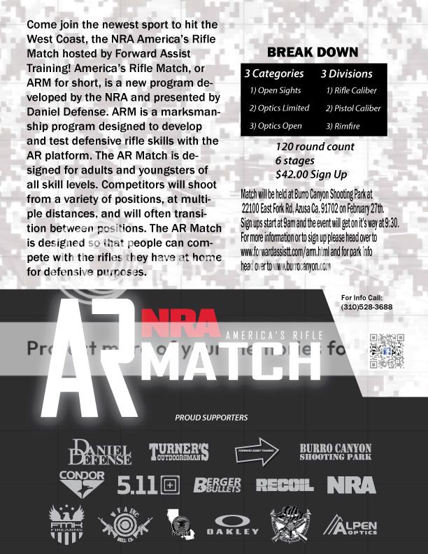 NRA American Rifle ARC & ARM event info @Burro Pic posted - Calguns.net