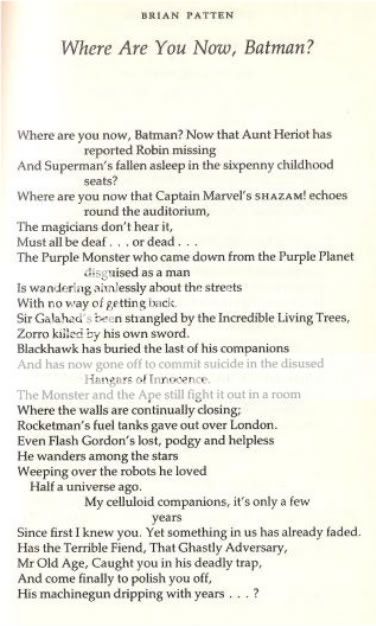 Where Are You Now Batman- A Beautiful Poem By Brian Pattent : r/comicbooks