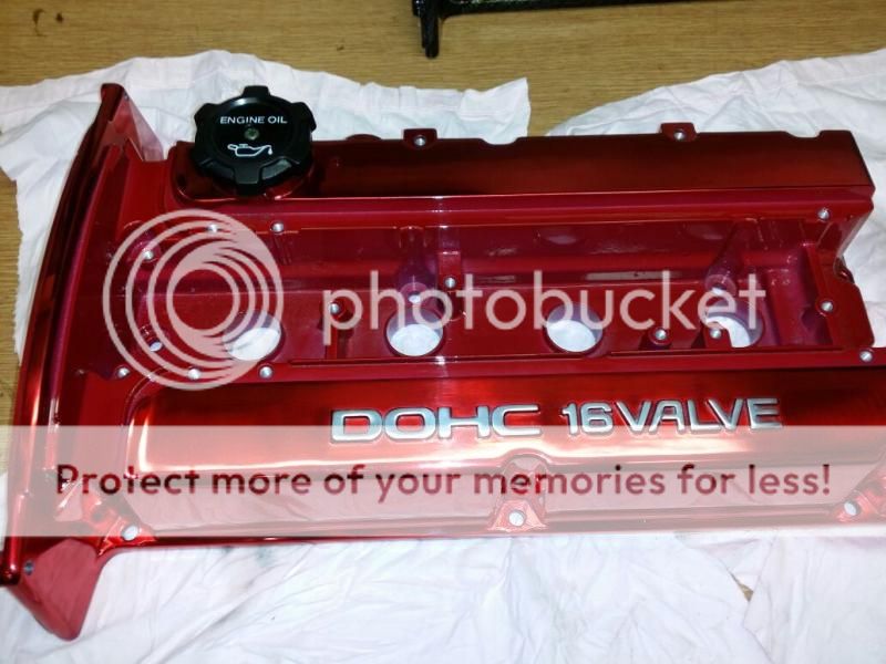 Carbon fibre dipped & candy red rocker covers | Lancer Register Forum