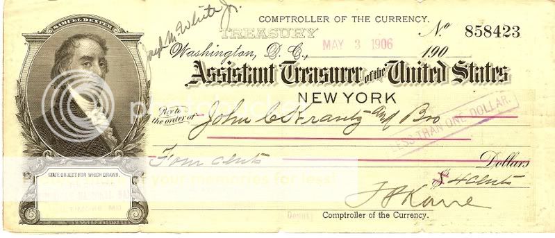 19th century intaglio checks | Coin Talk